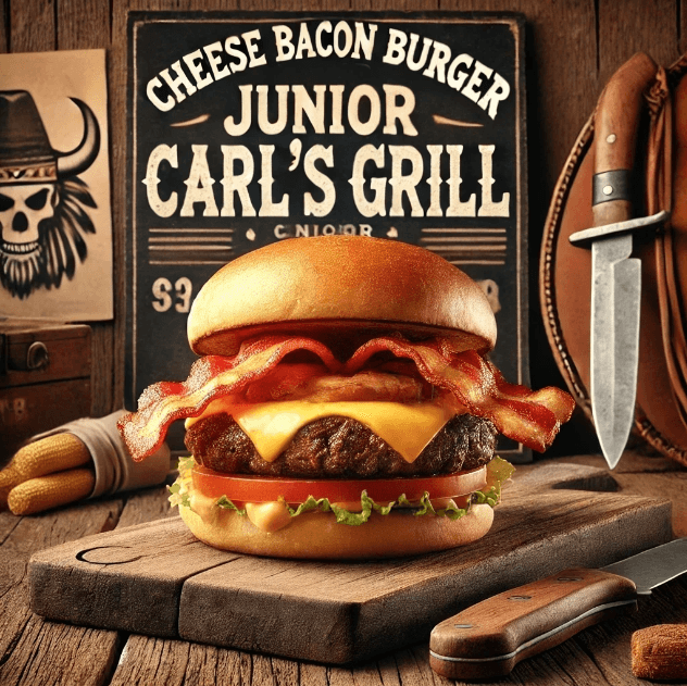 Cheese Bacon Burger Junior Carl’s Grill - CARL´S GRILL ¡Porque tú ...